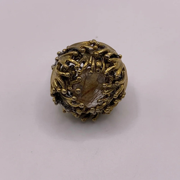 Jewelry | Sterling Silver Goldplated Rutalite Quartz Ring | Poshmark